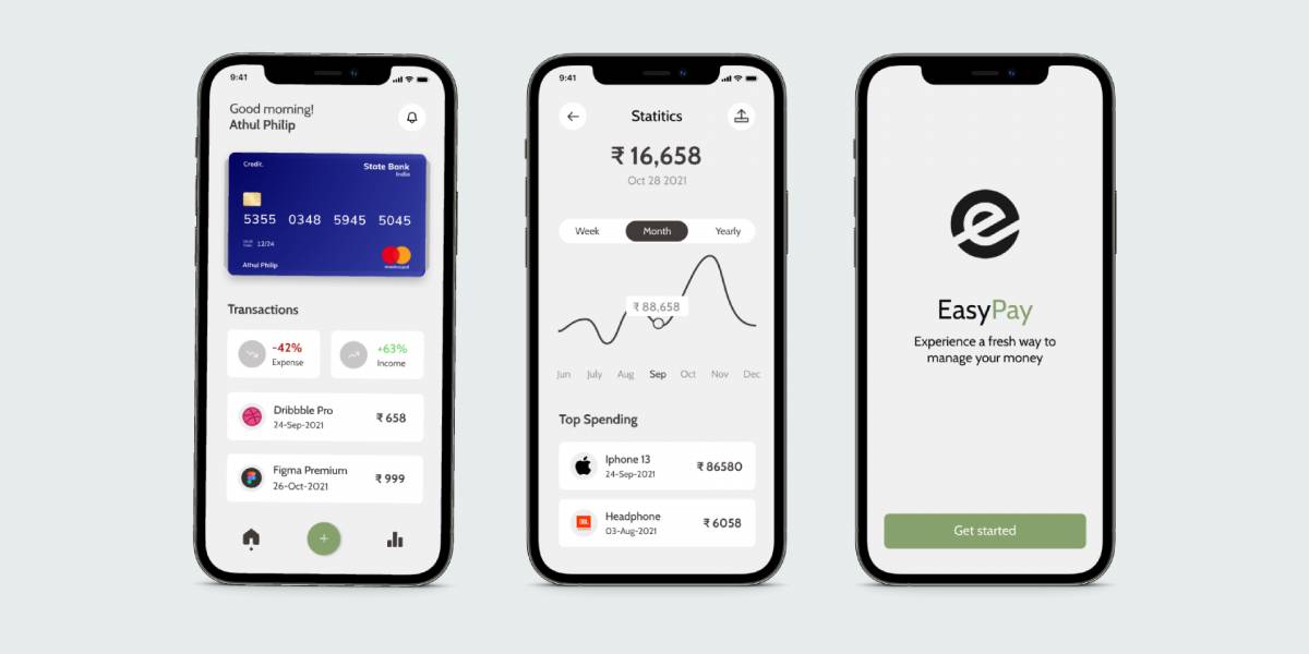 Figma Easy Pay Mobile App Template | UI4Free