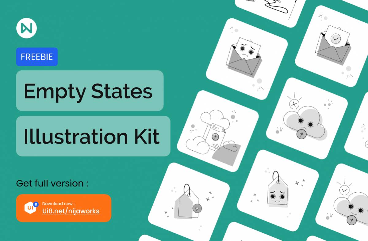 Figma Empty State Illustration Kit | UI4Free