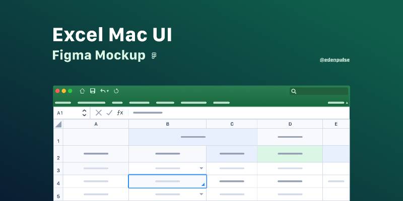 Figma Excel Mockup Ui MacOs Style | UI4Free