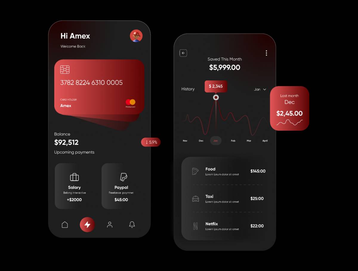 Figma Expense Calculator App Ui4free