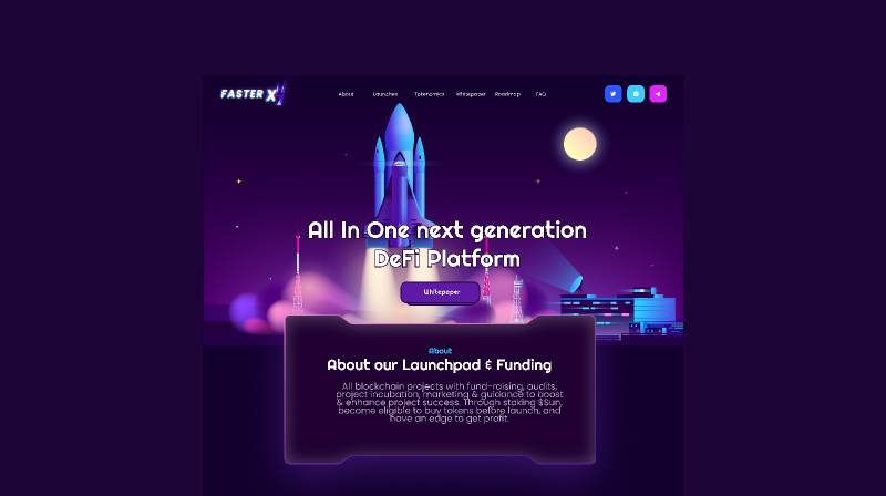 Figma FasterX Launchpad | UI4Free