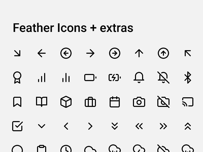 Figma Feather icons + Extras | UI4Free