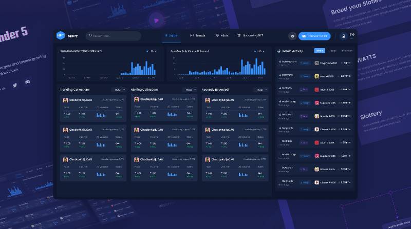 Figma Final UI Data population NFT Trading Market | UI4Free