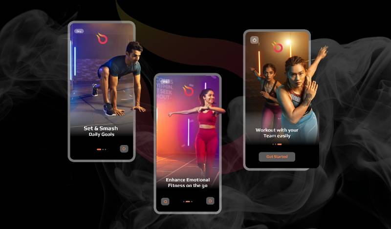Figma Fitness App Splash Screens | UI4Free