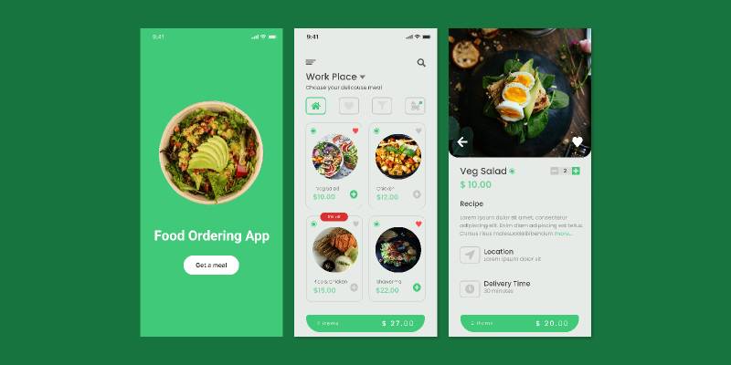 Figma Food App Design Template | UI4Free