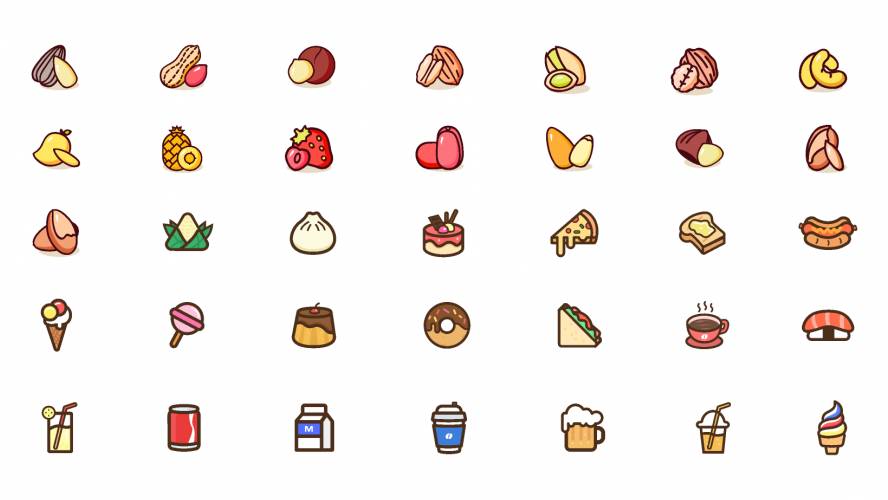 Freebie Figma Icon Babuko (Icon food 3D) - Ui4free.com