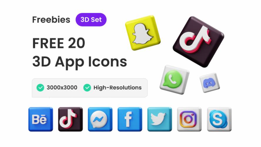 Super 3D icons Figma Template - Ui4free.com