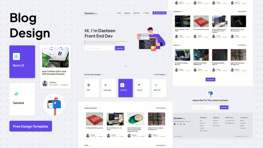 Personal Portfolio Web Design - Figma Landing Page - Ui4free.com