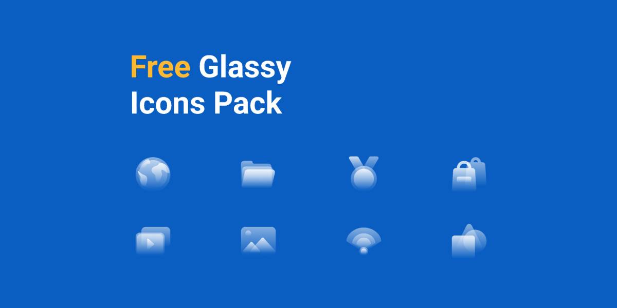 Figma Free Glassy Icons Pack | UI4Free