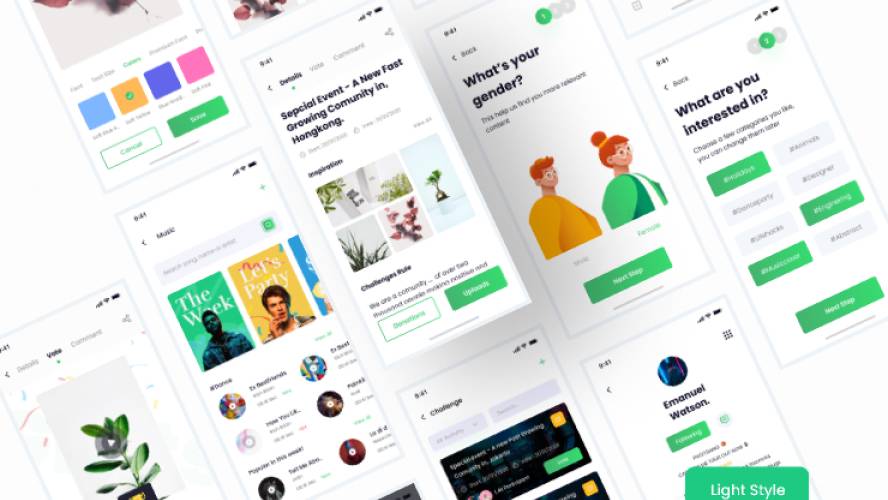 Compass UI Figma Mobile Template - Ui4free.com