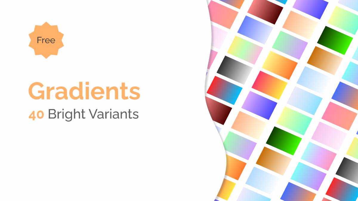 Figma Freebie 40+ Gradients Variants | UI4Free