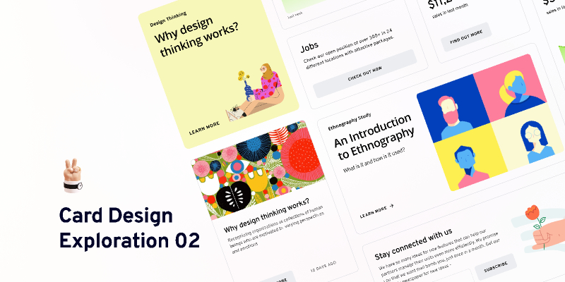 Figma Freebie Card Design Exploration 02 | UI4Free