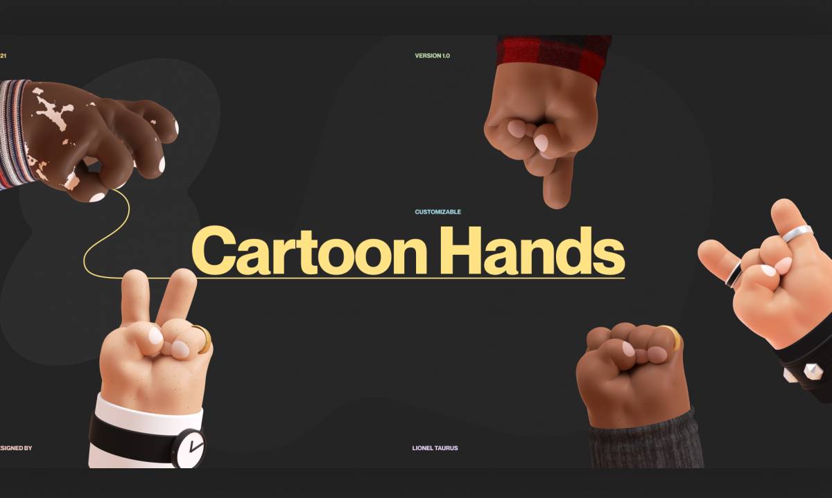 Figma Freebie Cartoon Hands Illustrations | UI4Free