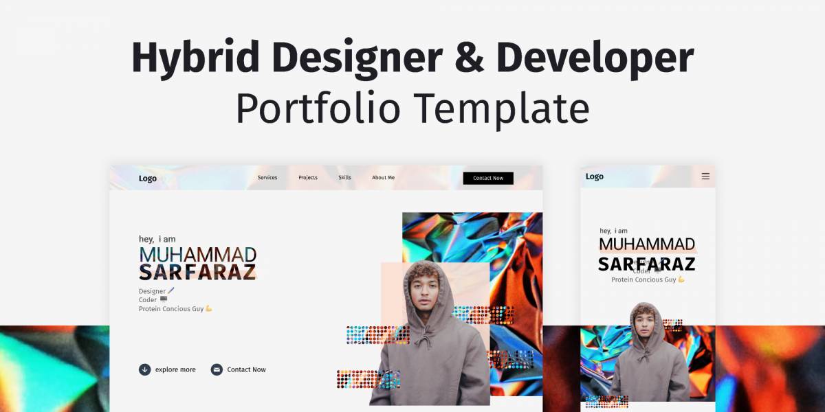 Figma Full-Stack Portfolio Web design Template | UI4Free