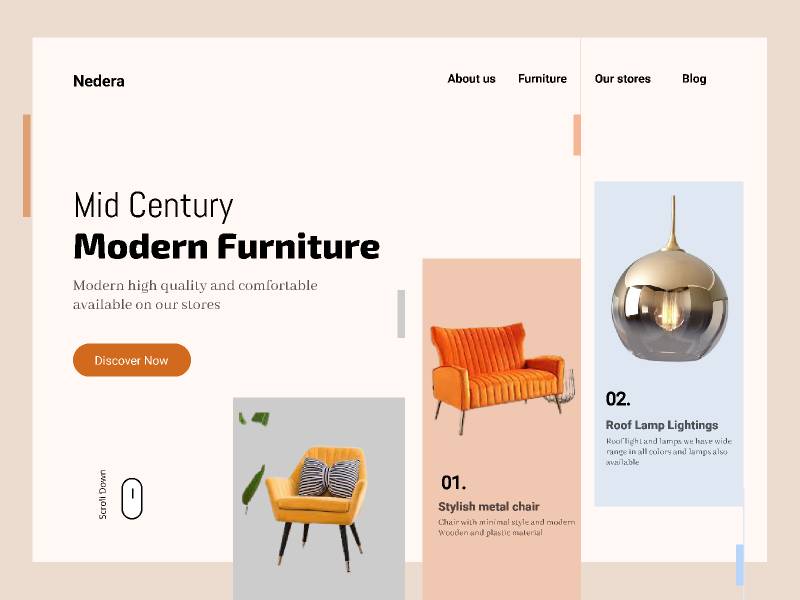 Figma Furniture Landing Page | UI4Free