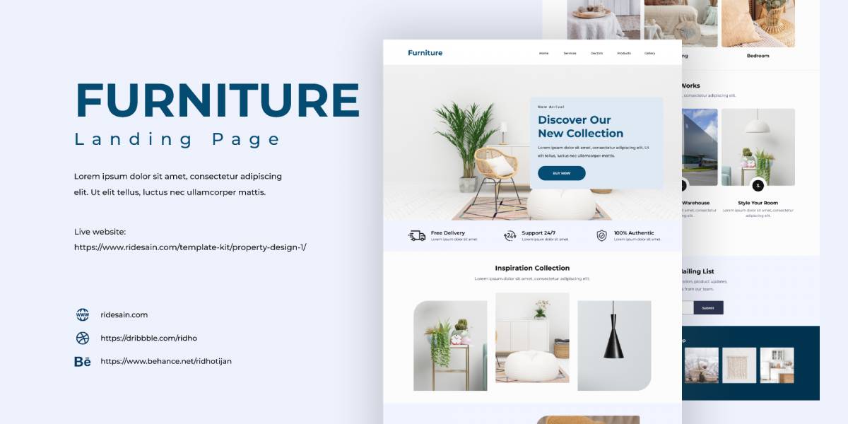 Figma Furniture Website Free Download | UI4Free