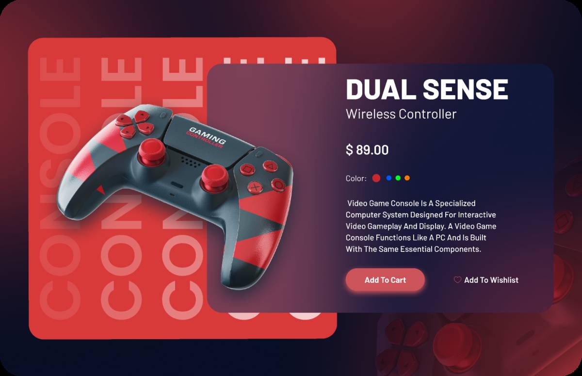 Figma gaming console pages | UI4Free