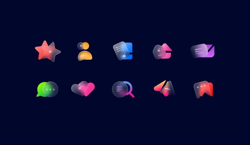 Figma Glass Icon Free Download | UI4Free