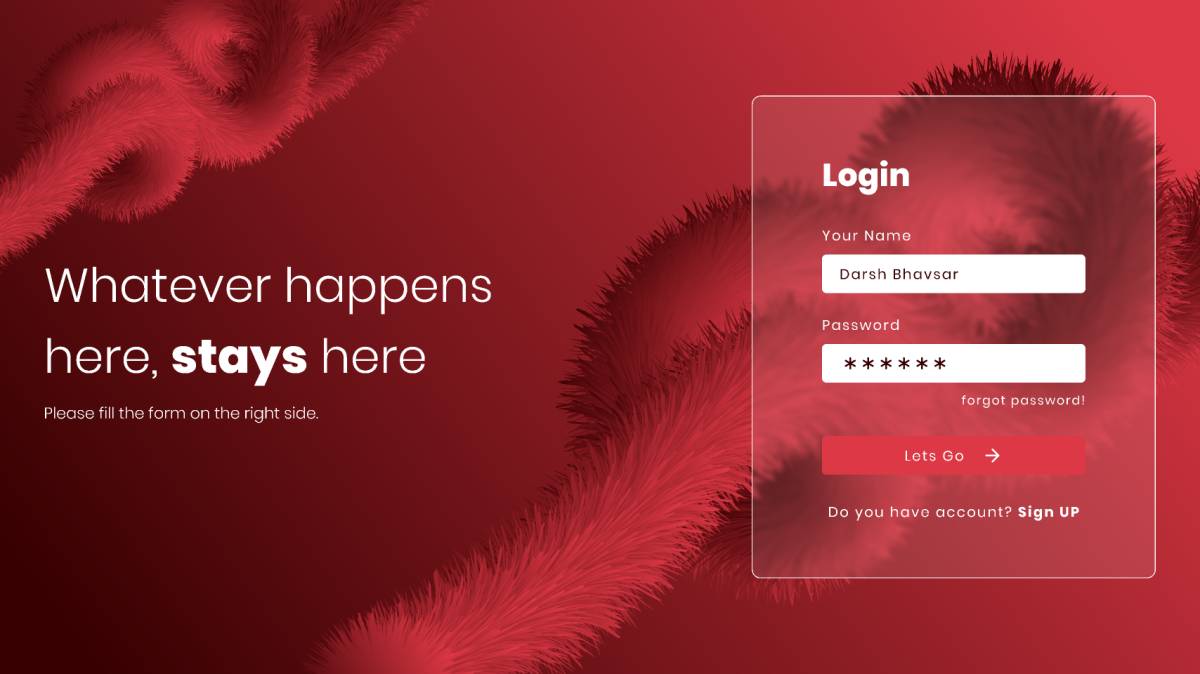 Figma Glassmorphism Login Template - Ui4free.com