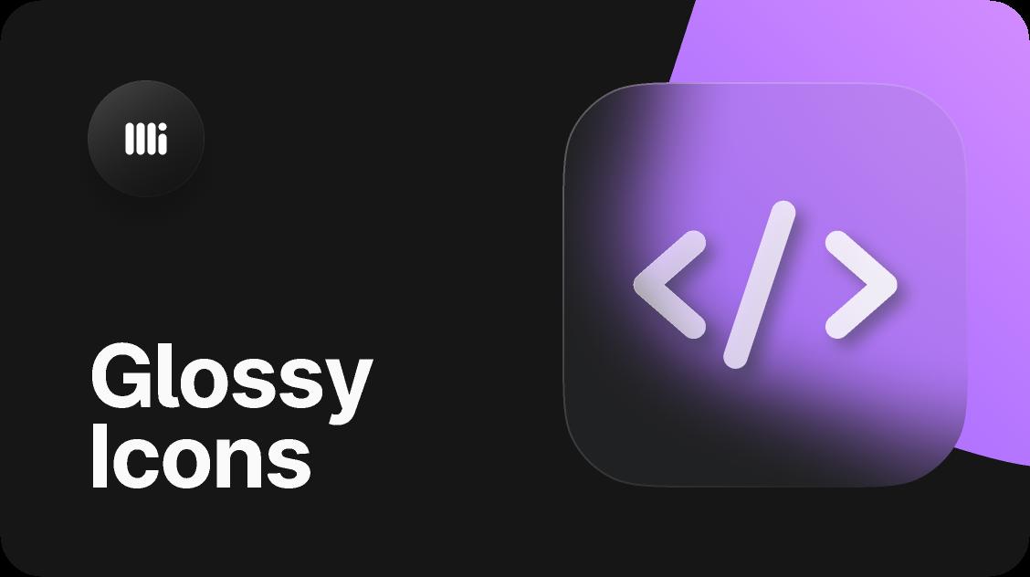 Figma Glossy Icons v.0.1 - Ui4free.com