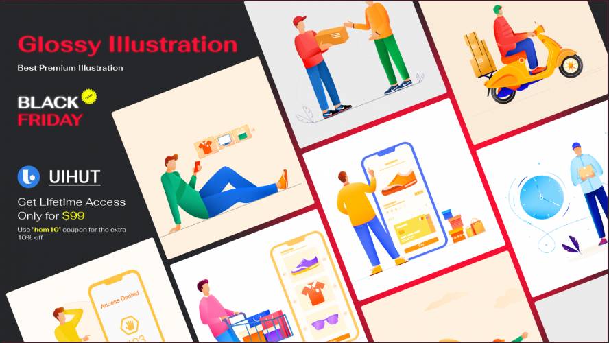 Figma Storyboard Illustrations Kit - Ui4free.com
