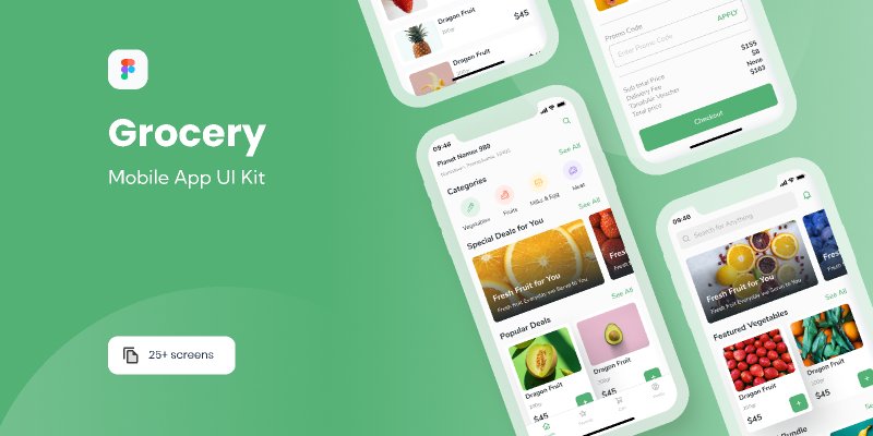 Figma Grocery E-commerce UI Kit | UI4Free