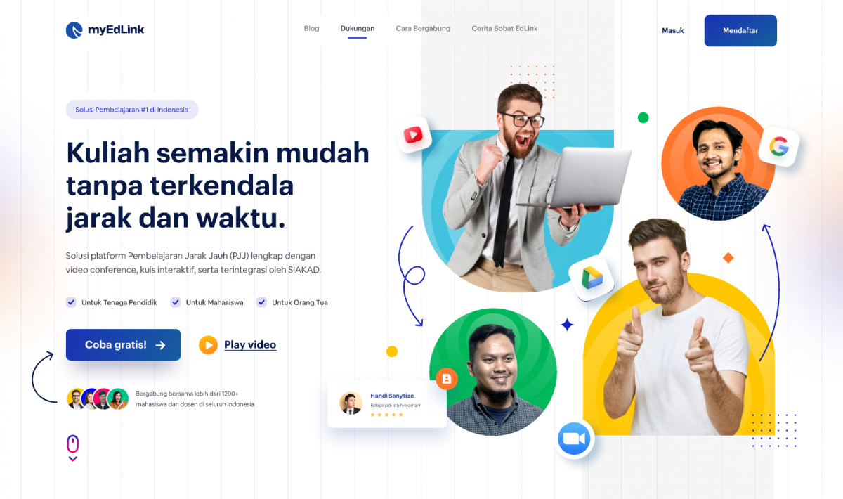 Figma Hero Image E-Learning Platform | UI4Free
