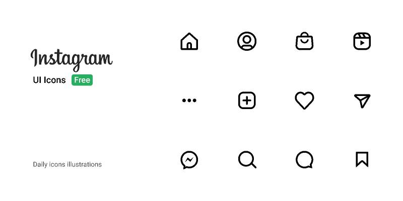 Figma Instagram UI Icons | UI4Free
