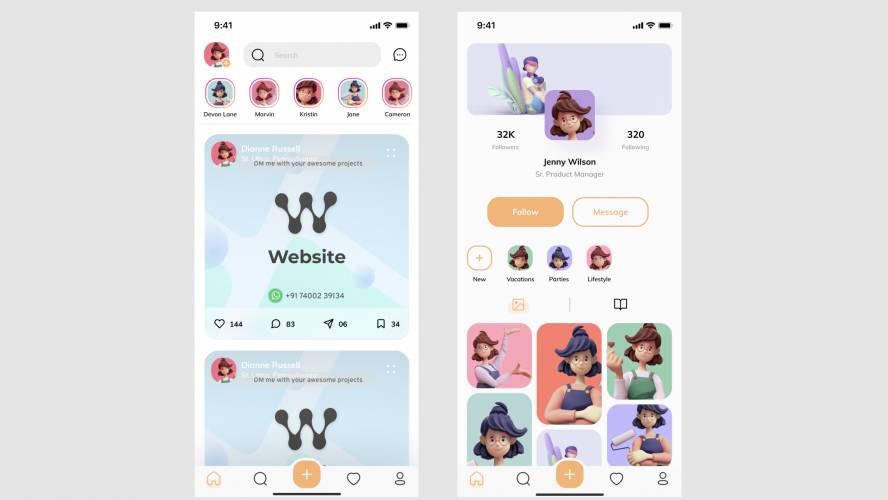 User profile Figma - Ui4free.com