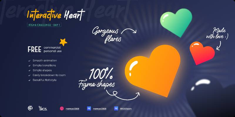 Figma Interactive heart | UI4Free