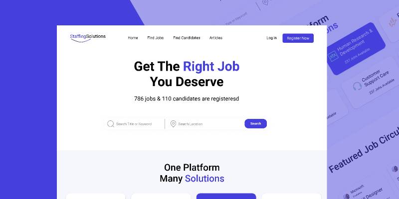 Figma Job Portal Recruitment agency website | UI4Free