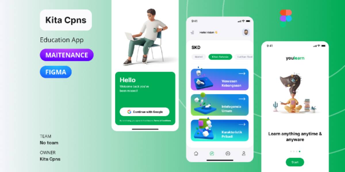 Figma Kita Cpns Mobile App Template | UI4Free