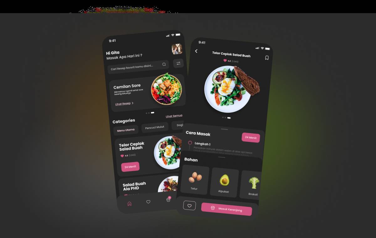 Figma Kitchen & Cook Planner Template | UI4Free