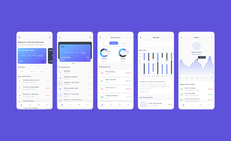 Figma Kits - Personal Banking Mobile App Free Download | UI4Free