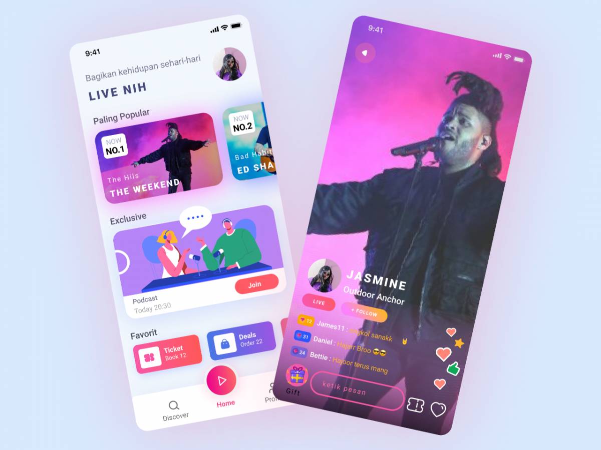 Figma Live Virtual MOBILE UI | UI4Free