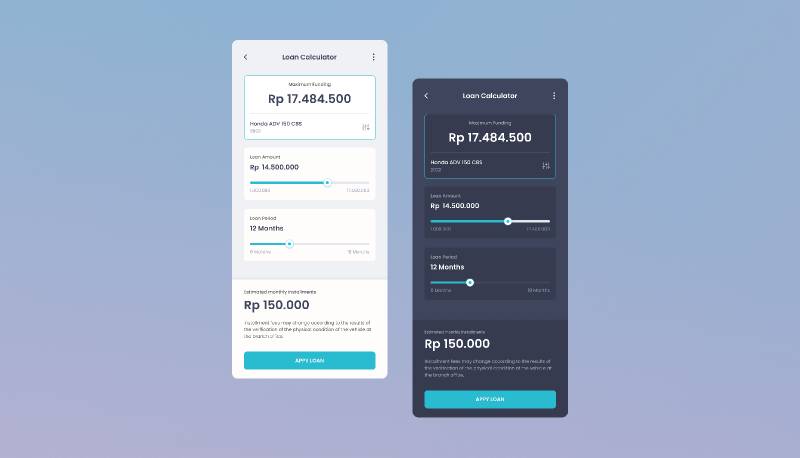 Figma Loan Calculator Mobile App | UI4Free