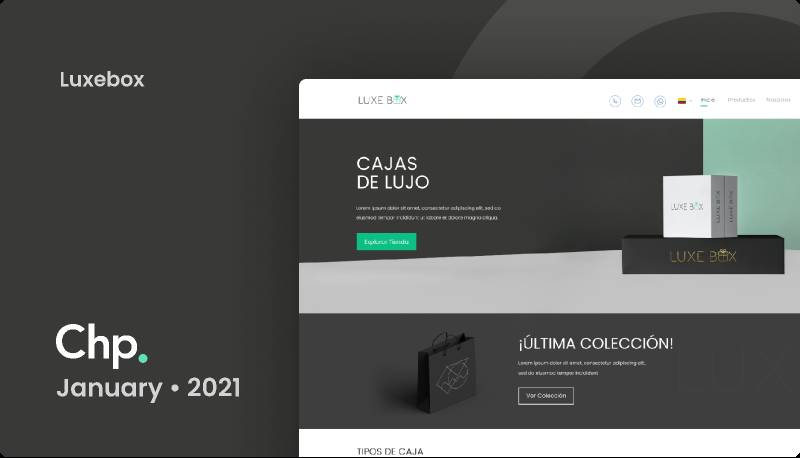 Figma LuxeBox Box Store Landing Page | UI4Free