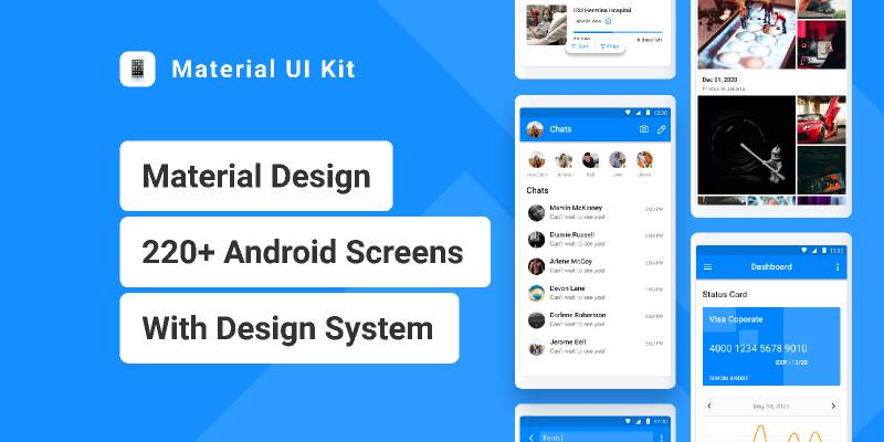 Figma Material UI Kit for Android Template | UI4Free