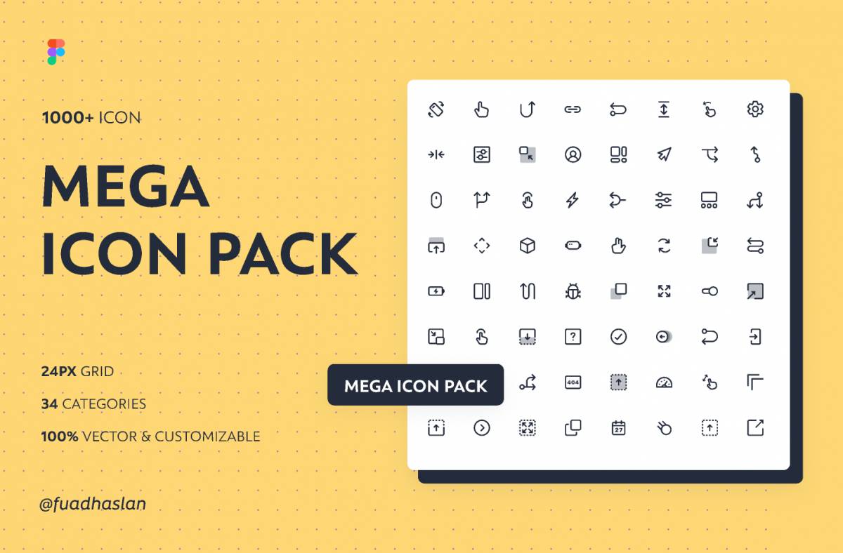 Figma Mega Icon Pack | UI4Free