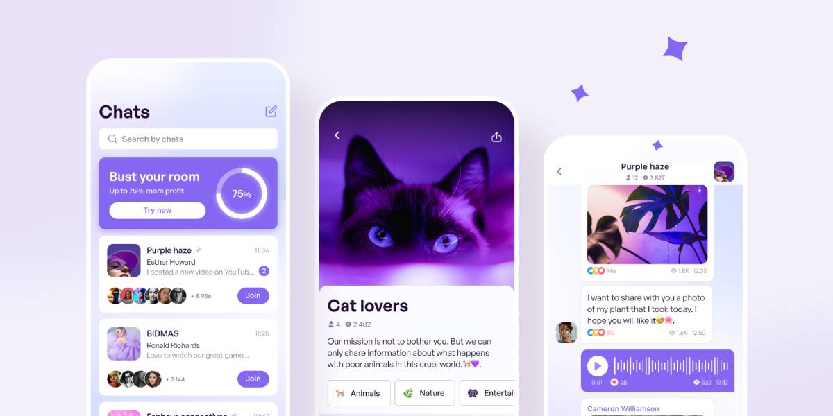 Figma Messenger App Screen | UI4Free