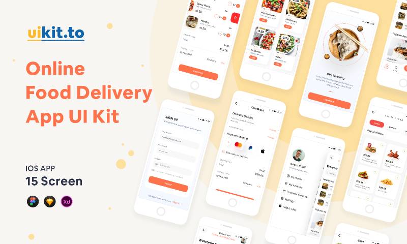 Figma Mobile App UI Kit Design | UI4Free