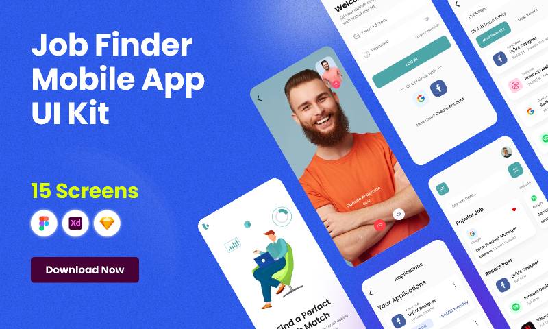 Figma Mobile App UI kit | UI4Free