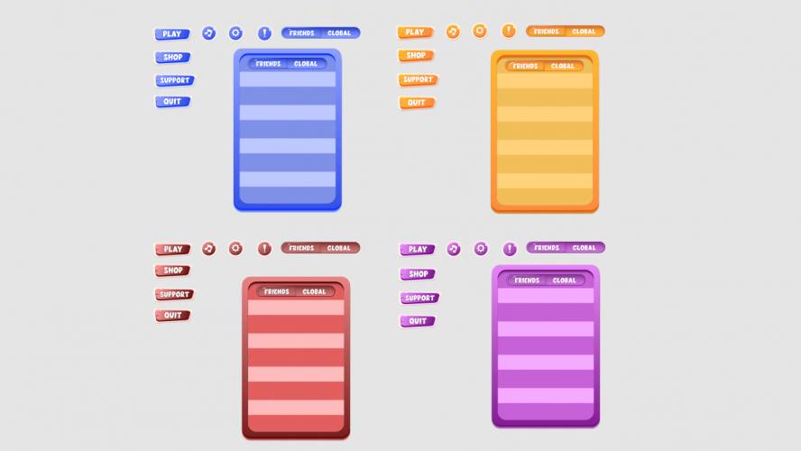 Free Basic Ui Game Icons Set Figma Template - Ui4free.com