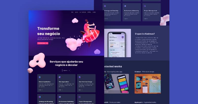 Figma Mobile Landing Page Template | UI4Free