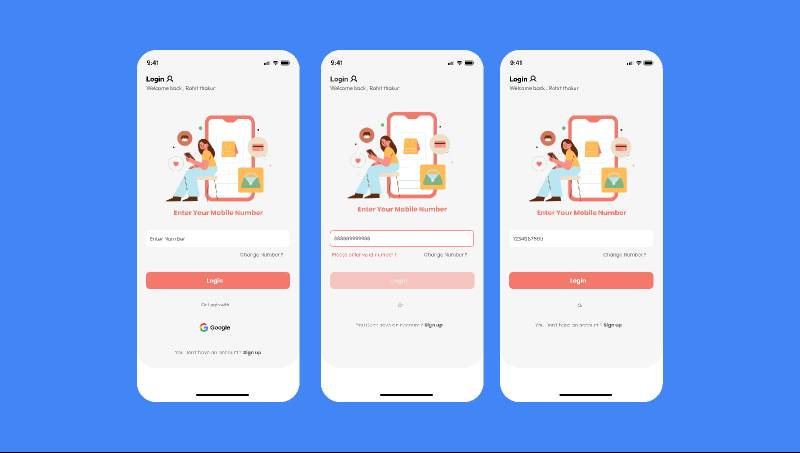 Figma Mobile Login Sign Up Screen - Ui4free.com
