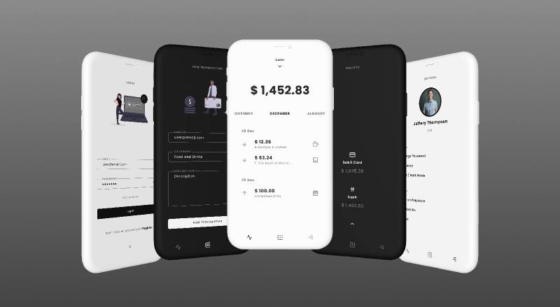 Figma Mono Wallet UI Kit | UI4Free