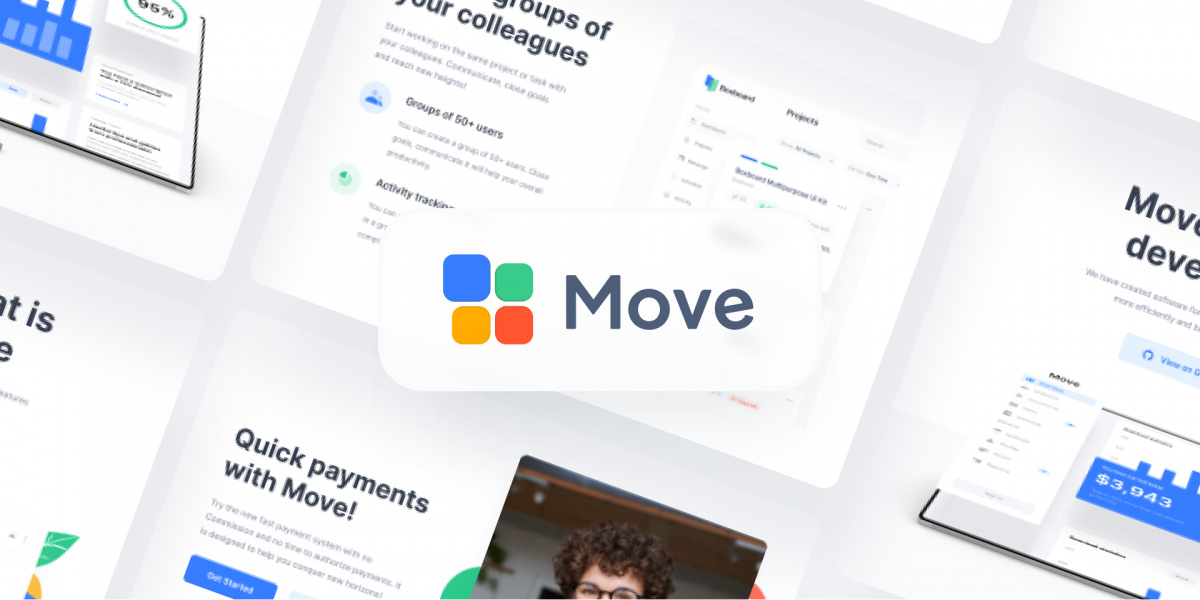 Figma Move Multipurpose Template 2.2 Preview | UI4Free
