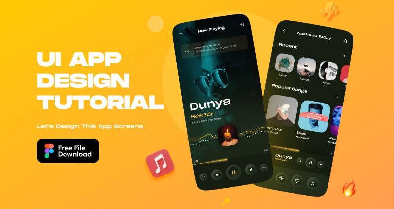 Figma Music Player App | UI4Free