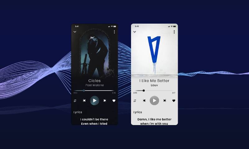 Figma Music Player Mobile App | UI4Free
