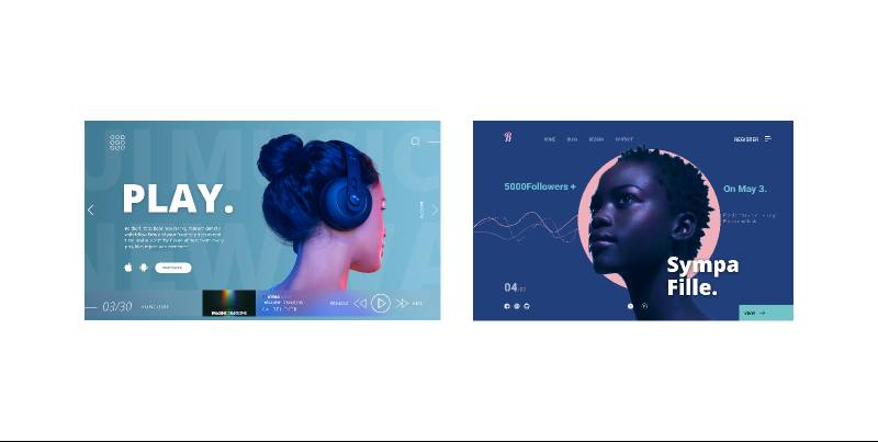 Figma Music Website Cover | UI4Free